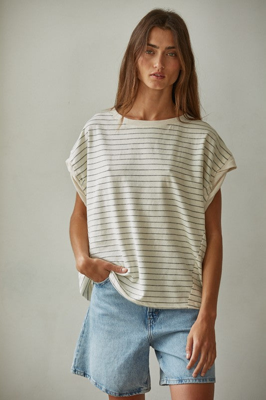 By Together Lior Striped Top - David's Clothing
